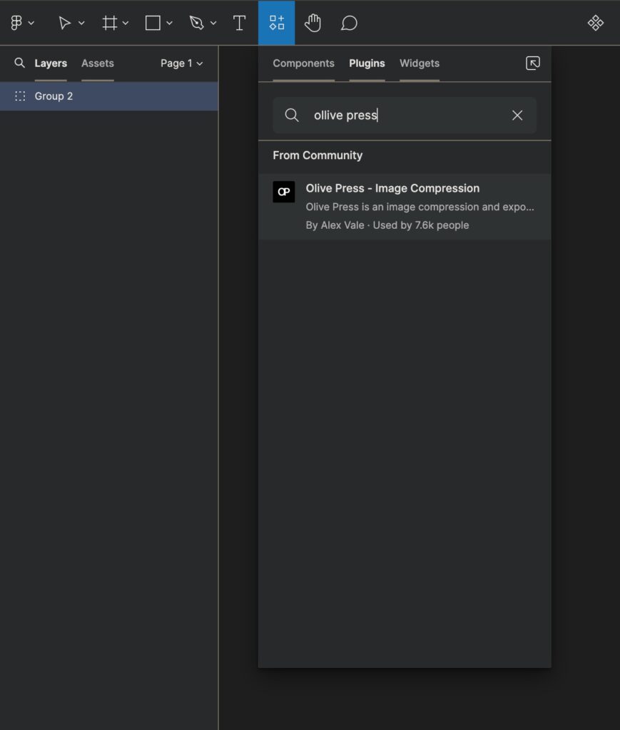 FigmaからWebPで書き出しす方法。Olive Pressの使い方。 / メモ / いがわ